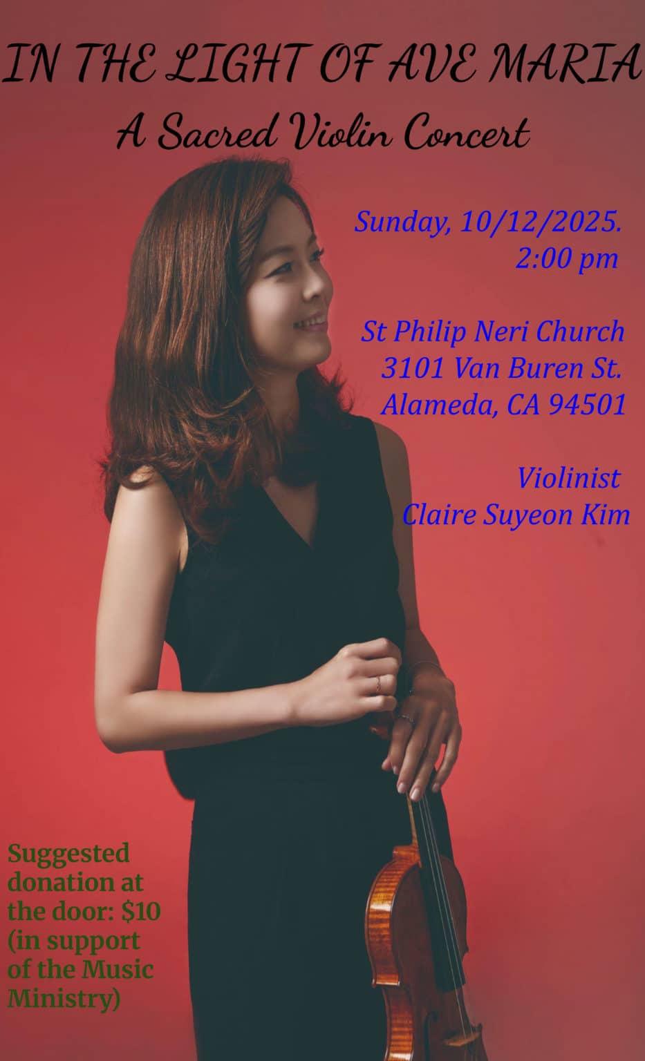 In the Light of Ave Maria: A Sacred Violin Concert | Diocese of Oakland